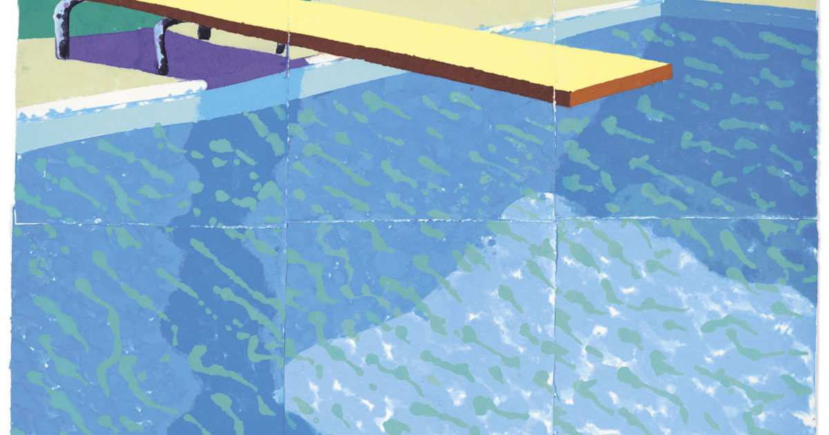 David Hockney Pool David Hockney, Pool Made With Paper And Blue Ink
